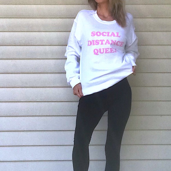 Tops | Social Distance Queen Sweatshirt | Poshmark